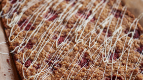 Raspberry & White Chocolate Slice | Hawkshead Relish