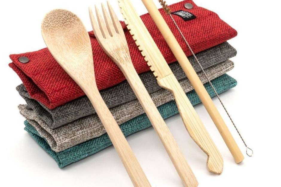 Bamboo Cutlery Set in Wrap | Hawkshead Relish
